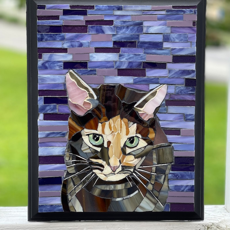 Mosaic Cat - Etsy