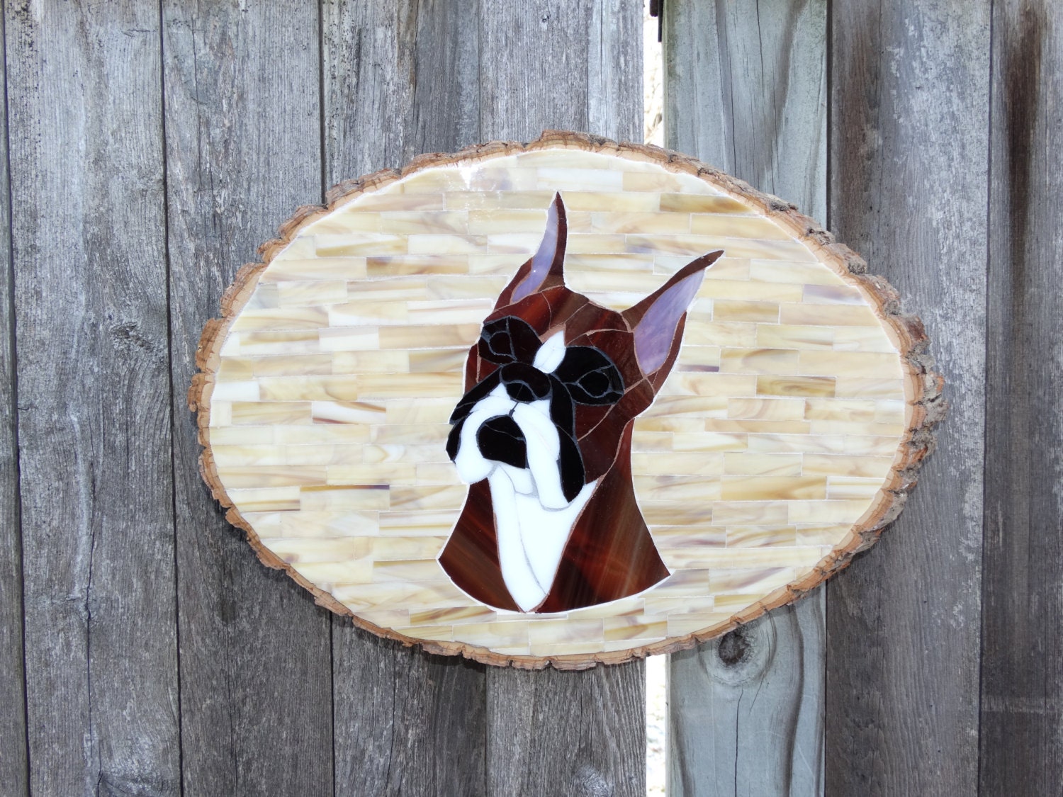 Custom Made Mosaic Plaque With 2 Dogs - Etsy