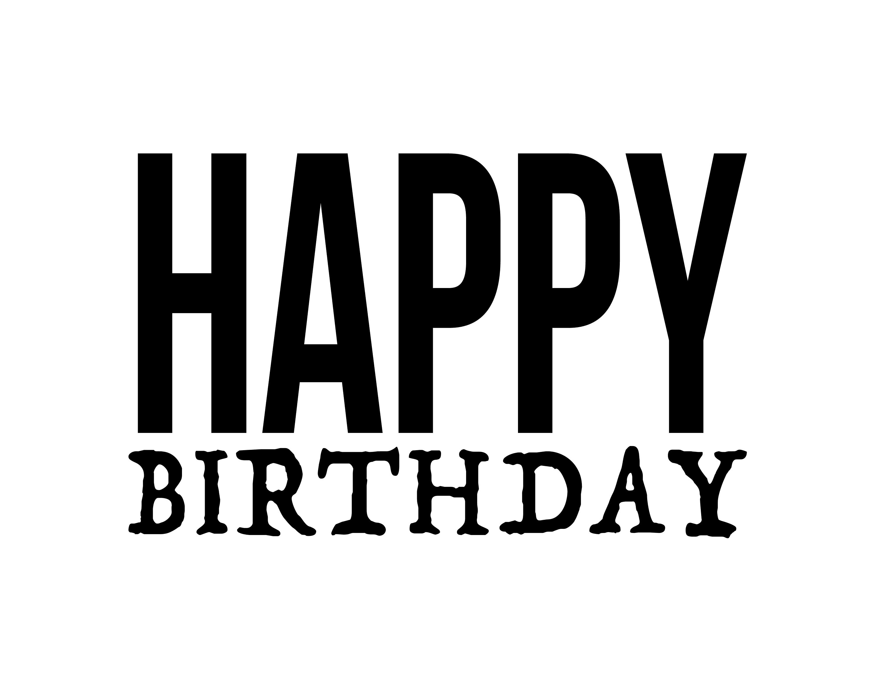 Birthday Text Graphics