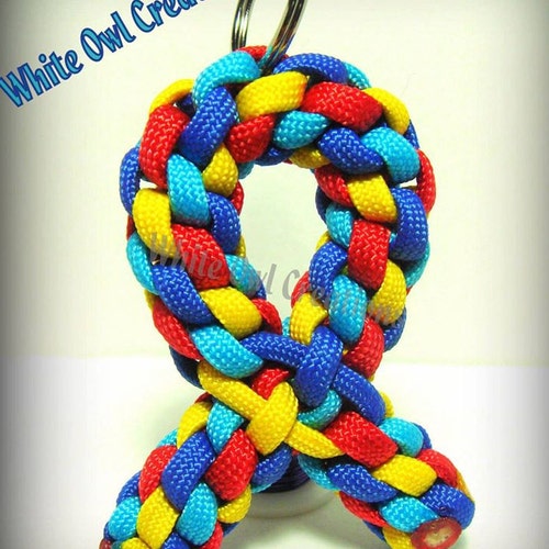 Autism Awareness Ribbon Key Chain - Etsy