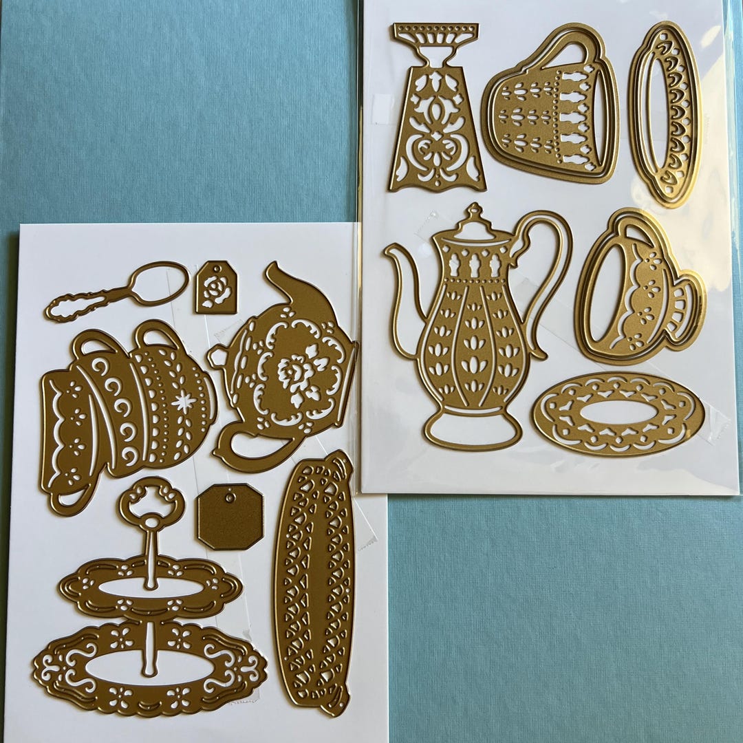 TEA PARTY Cut & Emboss Dies by Anna Griffin - Etsy