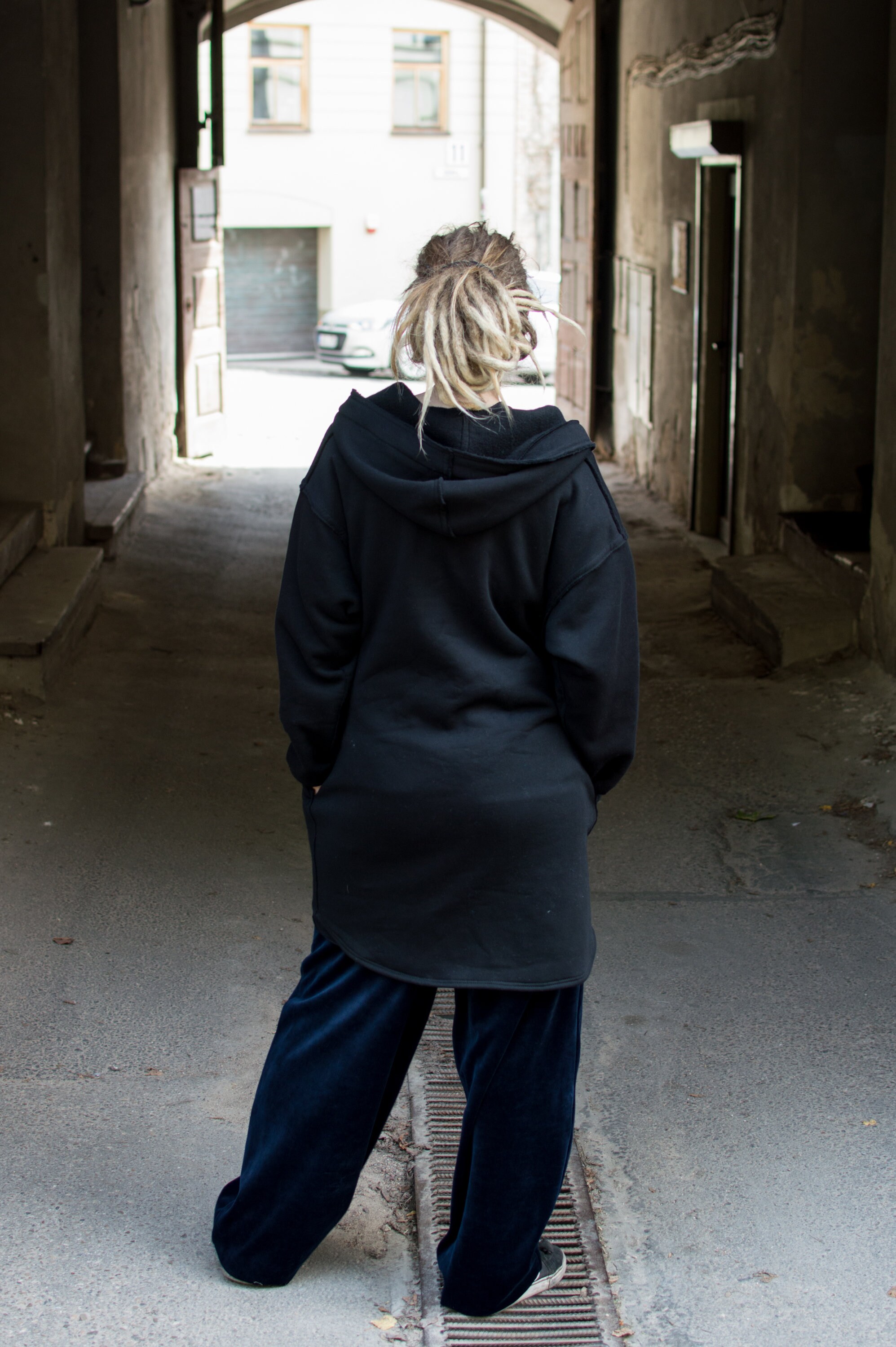 Black Big Hood Hoodie for Man Woman, Black Oversized Zip Black Big Hood Hoodie for Man Woman, Black Oversized Zip