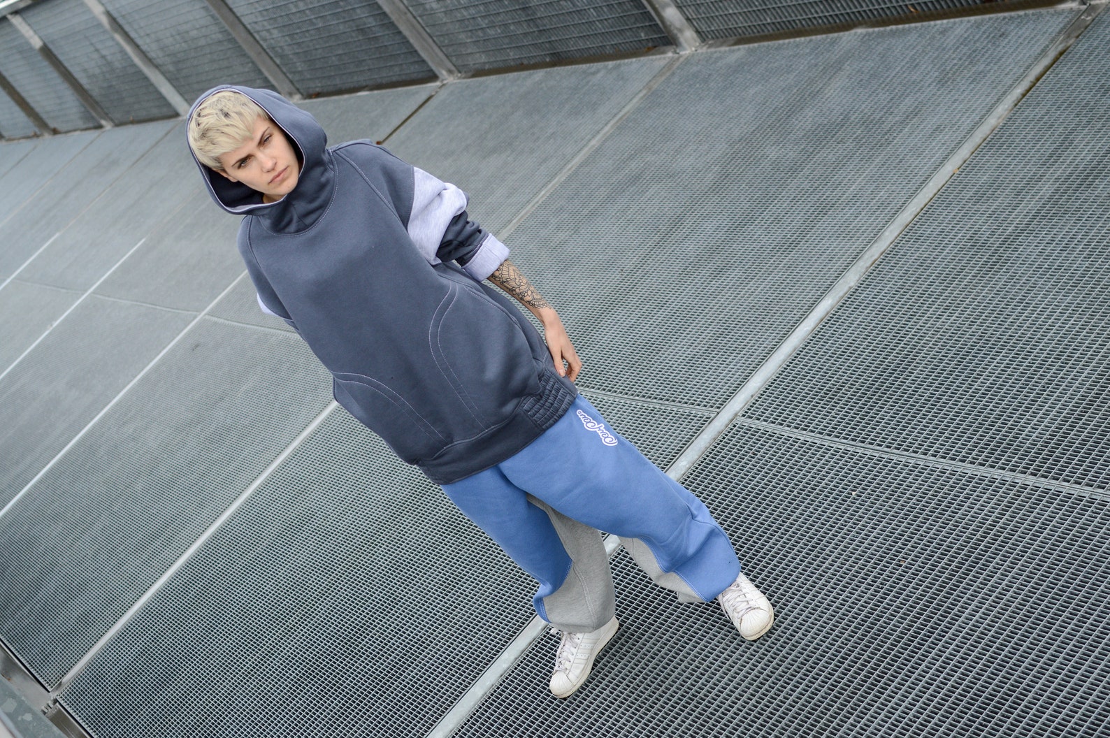 Gray Oversized Hoodie Woman Man Cotton Hoodie Big Hood Loose - Etsy