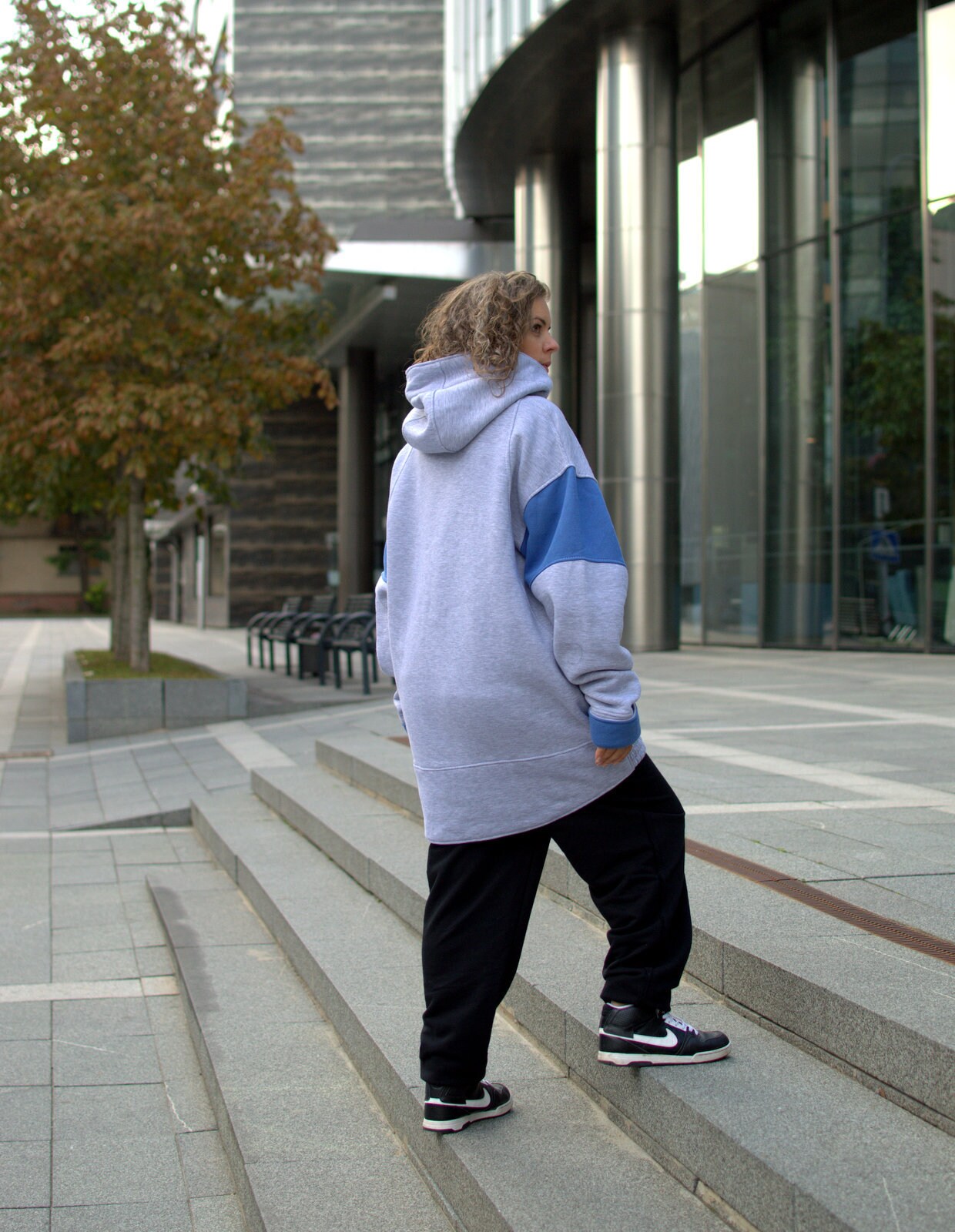 Hoodie Light Gray Oversized Hoodie Woman Man Cotton Hoodie | Etsy