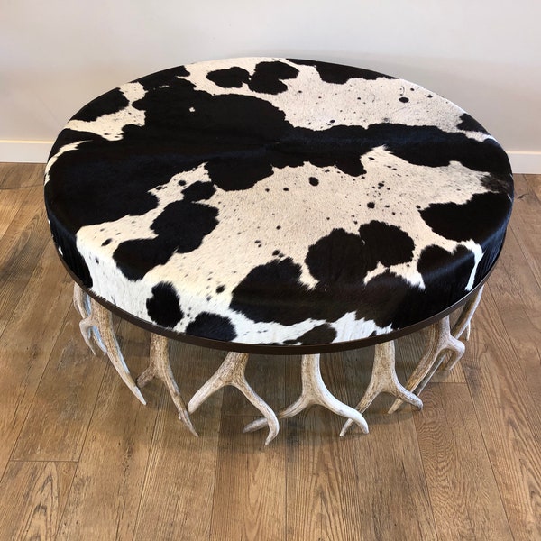 Cowhide Ottoman - Etsy