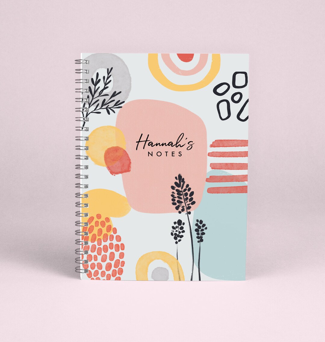 Notebook Personalised Abstract/colourful/bright/patterned/floral Design ...