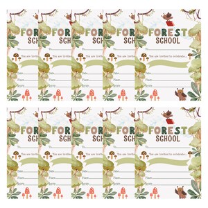 FOREST SCHOOL INVITATIONS Forest School Party Invites Kids - Etsy UK