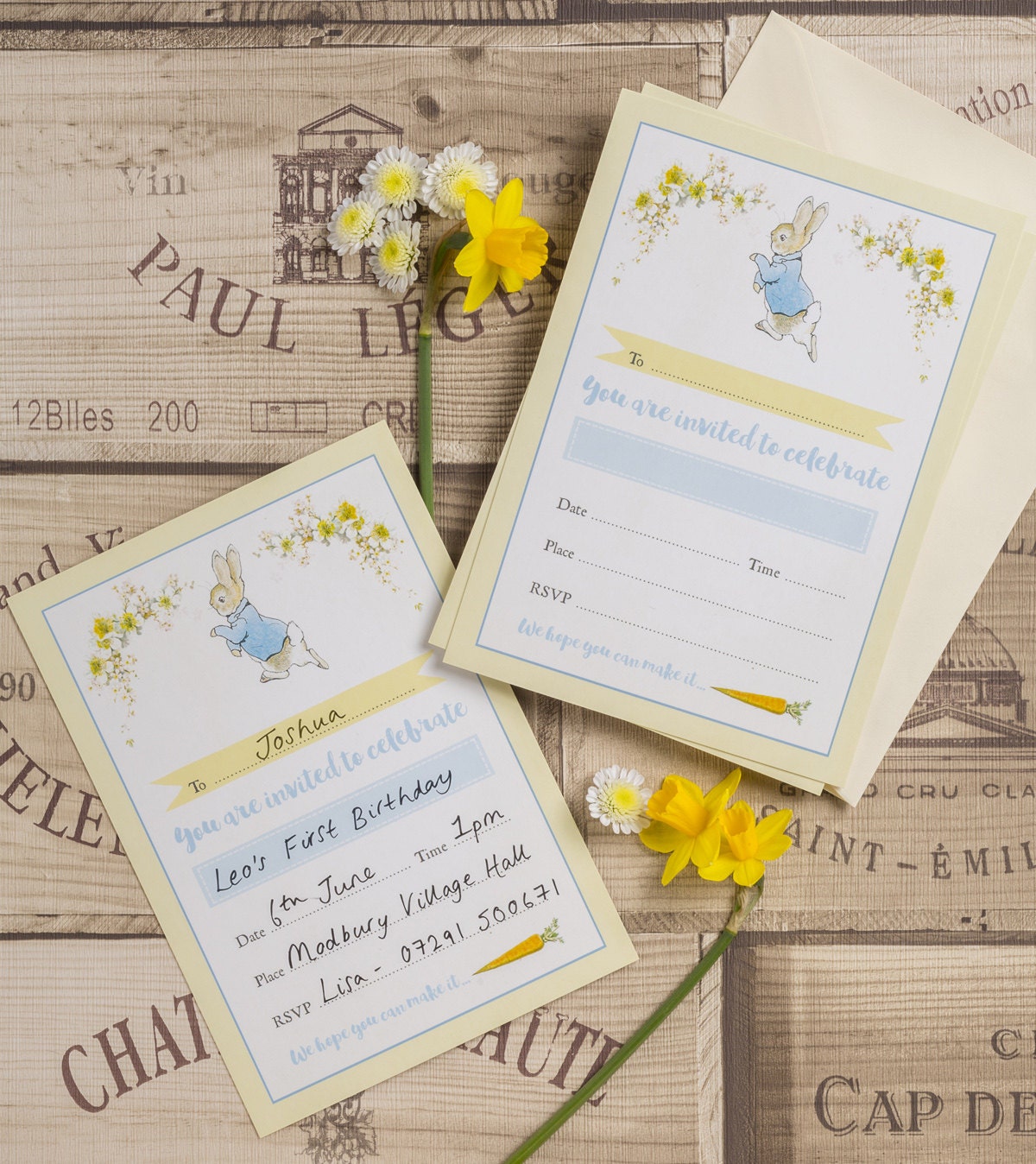 PETER RABBIT INVITATIONS Beatrix Potter Party Invites - Etsy UK