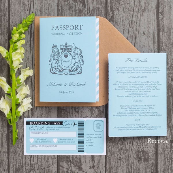 Passport Invitation - Etsy UK