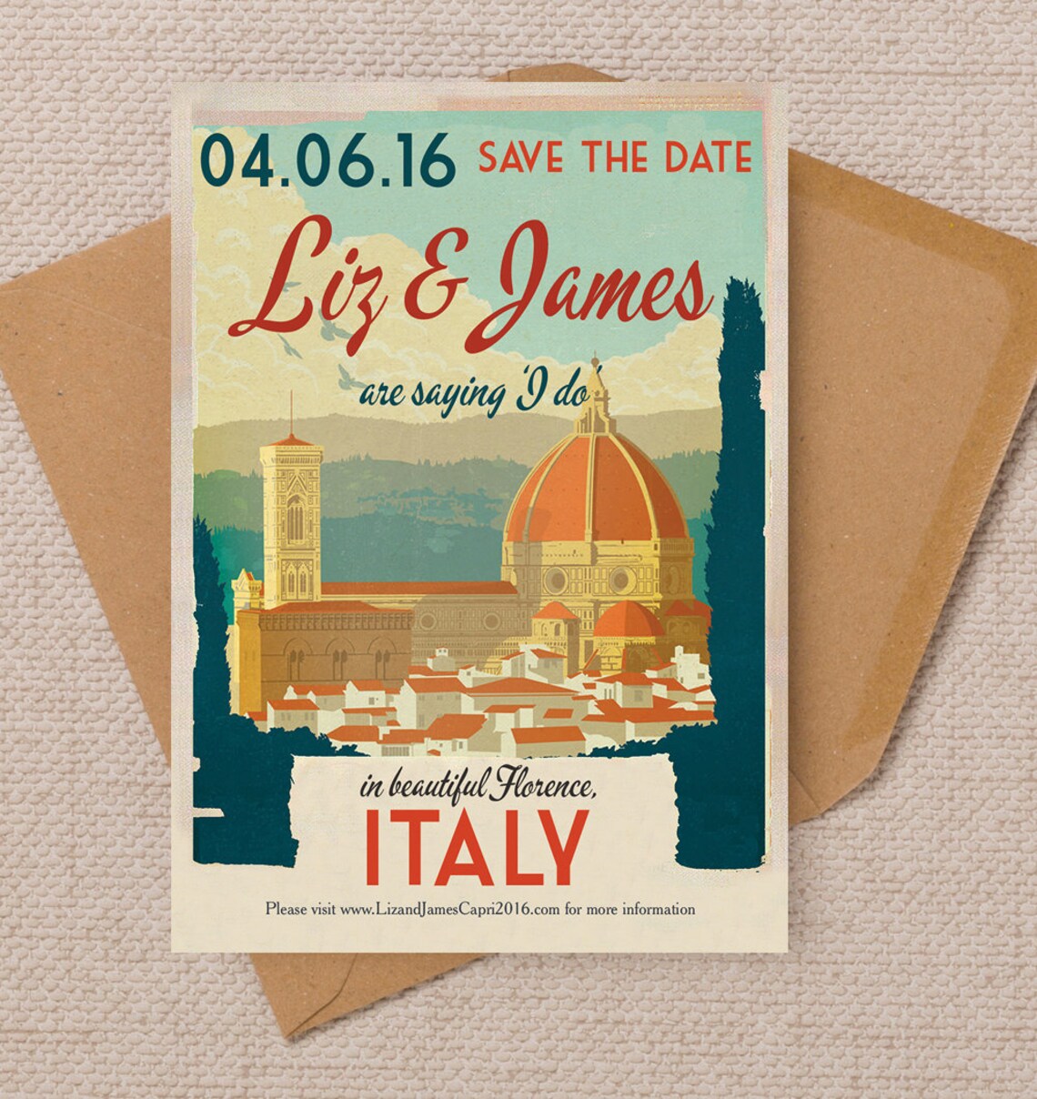 Florence Italy Italian City Vintage Destination Postcard - Etsy