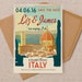 Vintage Mediterranean Destination Postcard Wedding Save the - Etsy