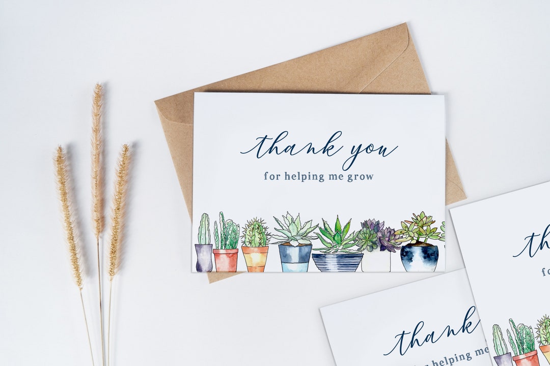 Pack of 10 'thank You for Helping Me Grow' Cactus Succulents Plants ...