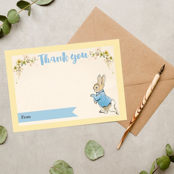 Peter Rabbit Thank You Postcards - Etsy