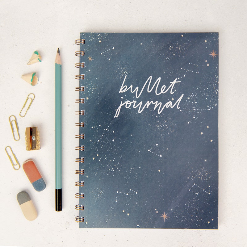Celestial Dotted Notebook - Etsy UK