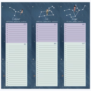 Star Sign Perpetual Calendar, Birthdays, Anniversaries, Special ...