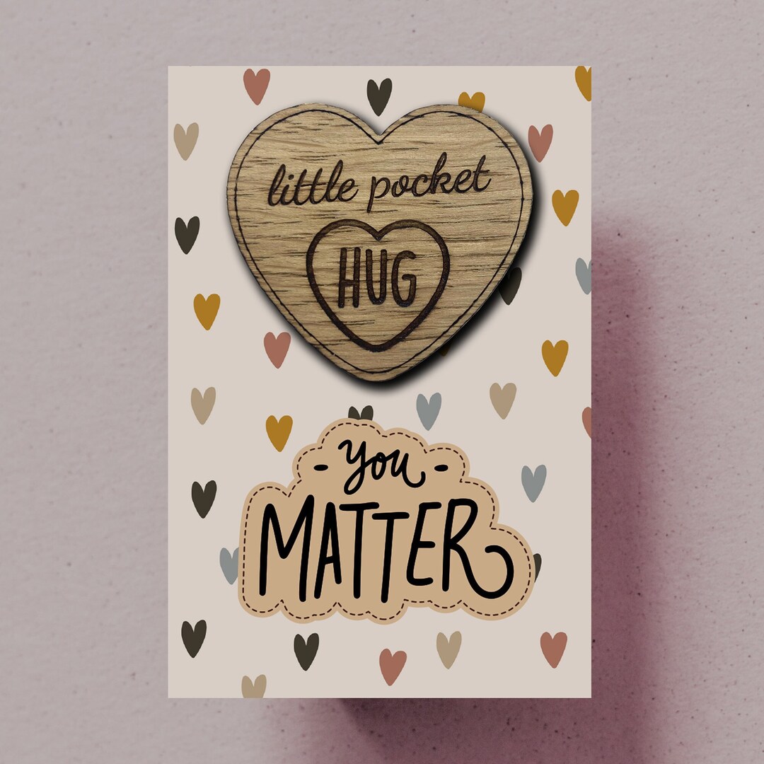 Affirmation Pocket Hug You Matter, Pocket Hug Heart, Little Pocket Hug ...