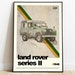 Land Rover Print, Gift for Dad, Car Poster, Land Rover Series II Poster ...