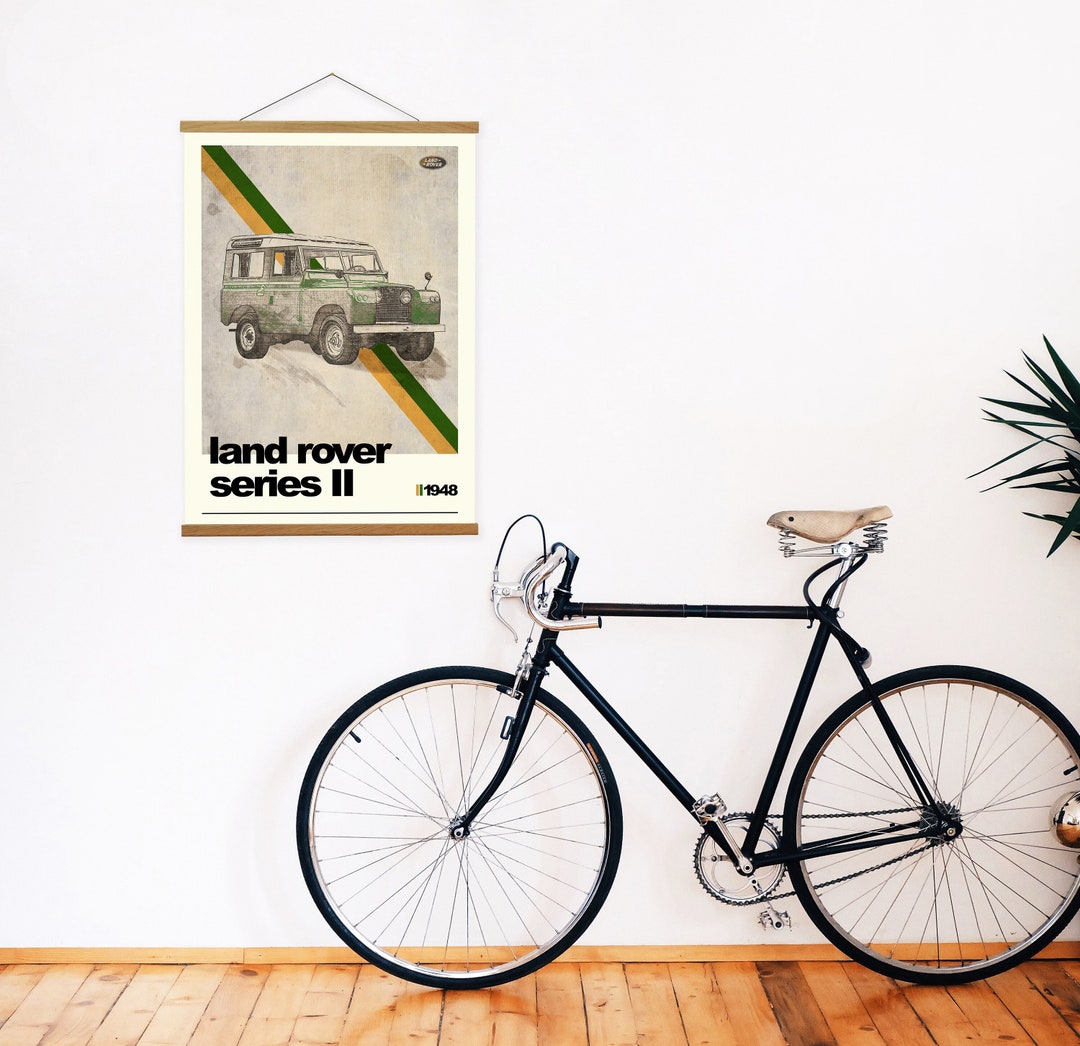 Land Rover Canvas Print and Wooden Hanger, Gift for Dad, Car Poster ...