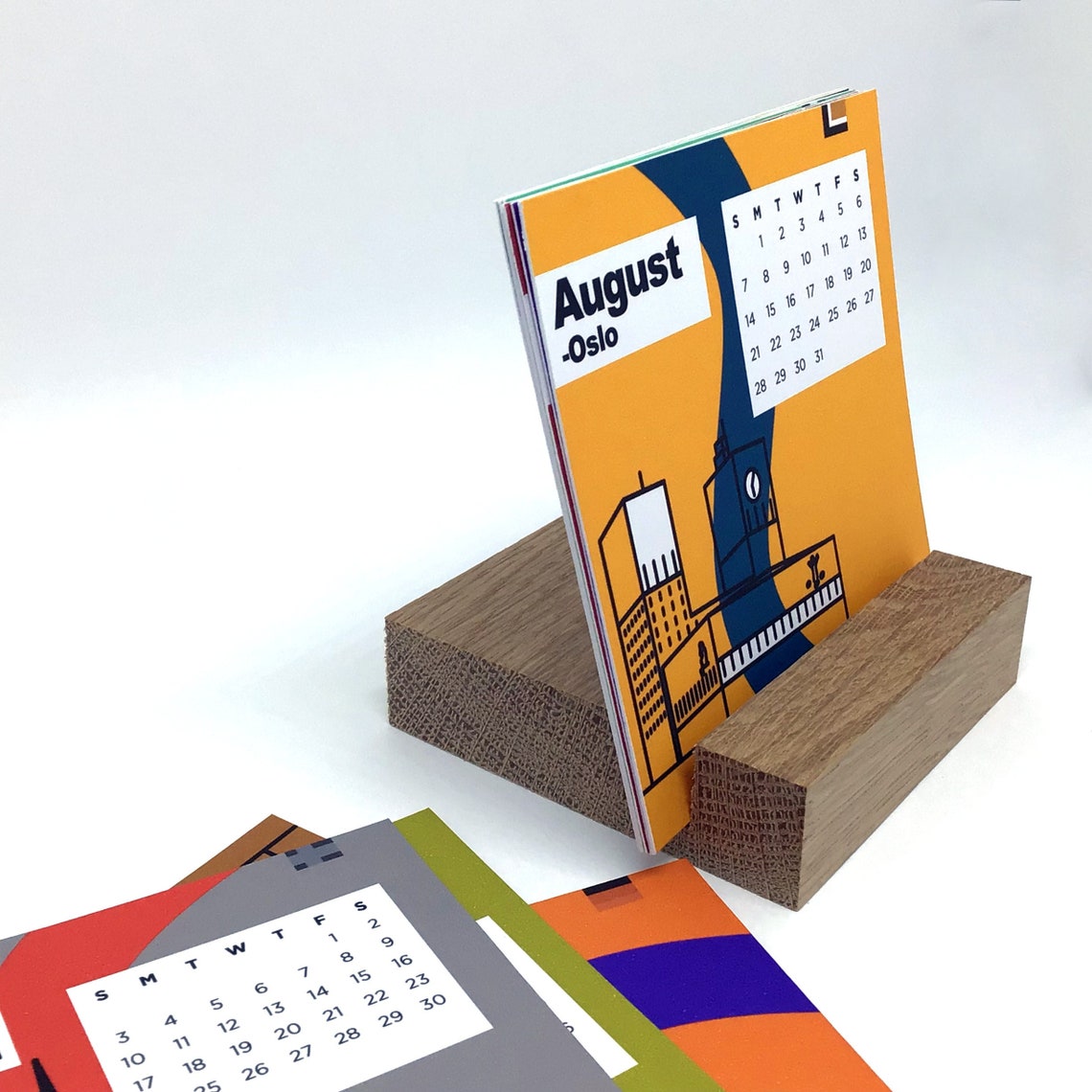 Photo Desk Block Wooden Desk Block for Calendar Print and - Etsy