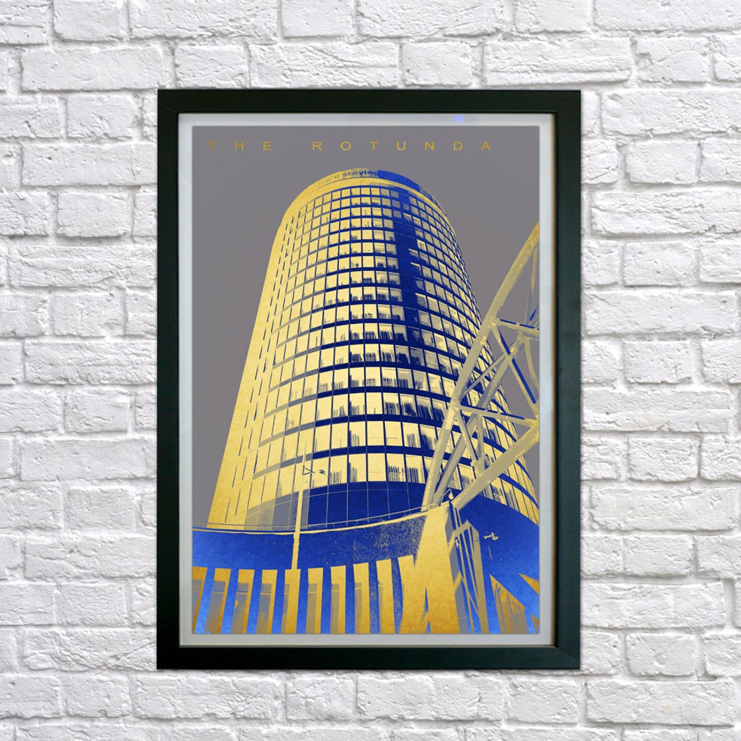 The Rotunda Print - Digitally Styled Print of the Rotunda - Birmingham ...
