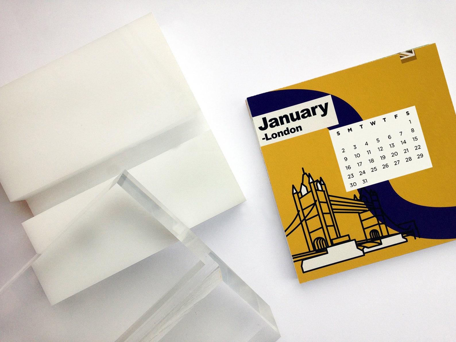 2023 Calendar and Acrylic Desk Block Desk Accessories Travel - Etsy UK