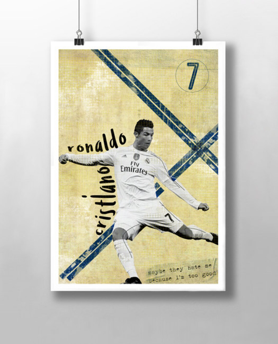 Cristiano Ronaldo Canvas Print Real Madrid FC Poster - Etsy UK