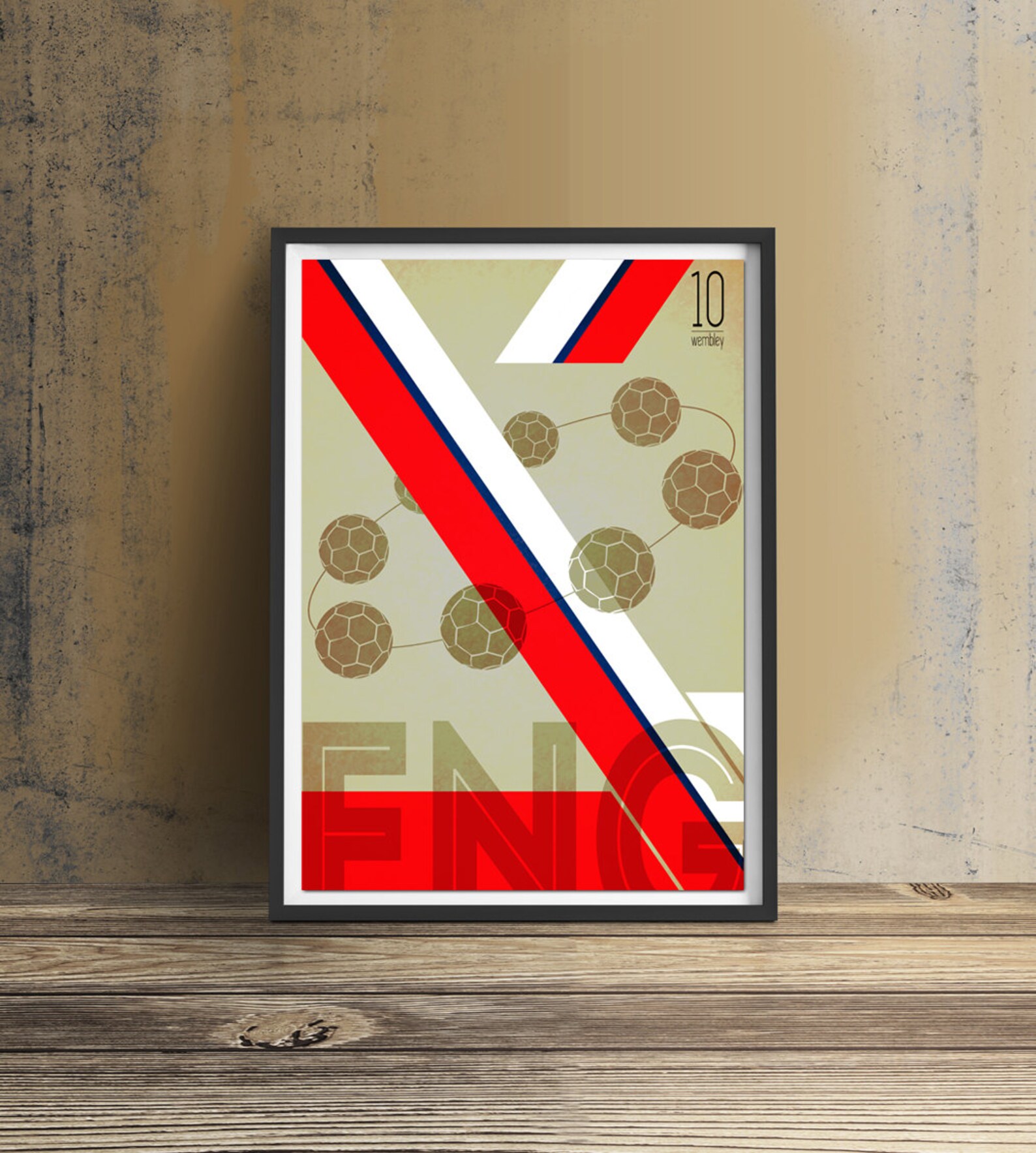 England Football Print England Football Club Poster Mid - Etsy UK