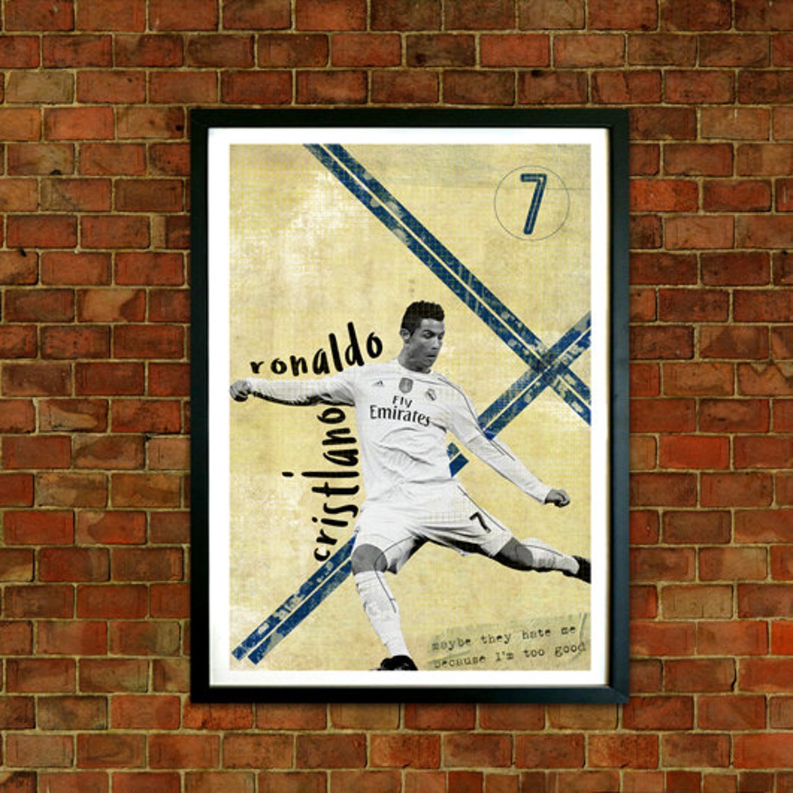 Cristiano Ronaldo Canvas Print Real Madrid FC Poster | Etsy
