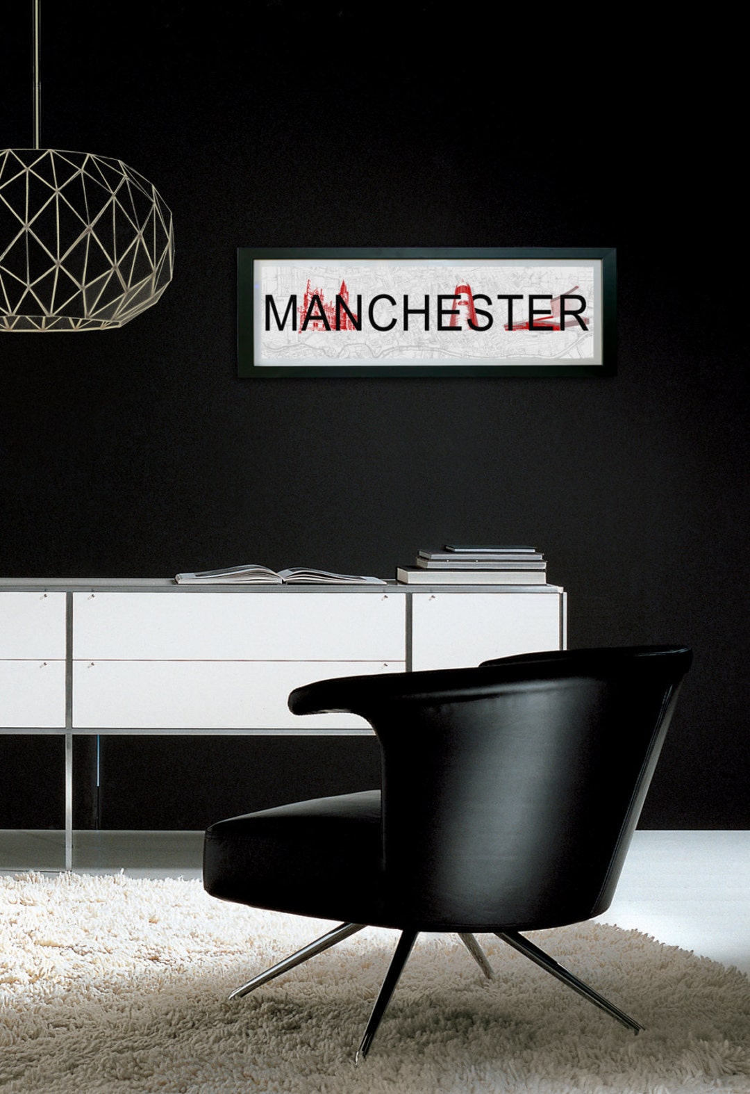 Framed Print - Manchester City Typography Artwork, Wall Art, Vintage ...