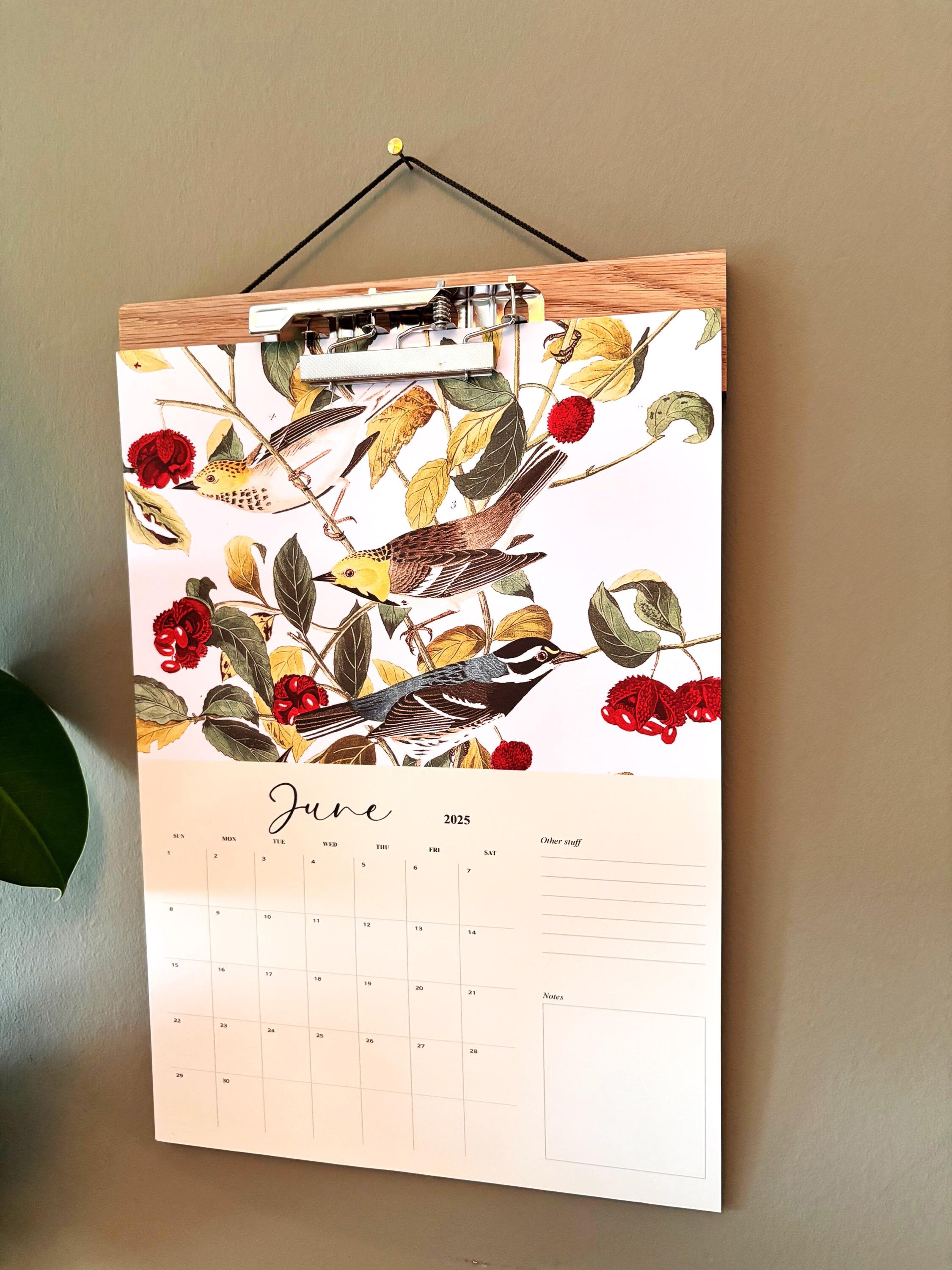Wooden Calendar Hanger, Calendar Hanger for Your Office, Lever Clip ...
