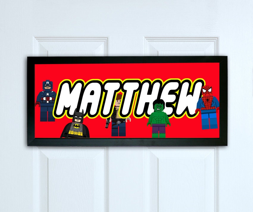 Printable Personalised Door Sign Print Superhero Door Sign | Etsy