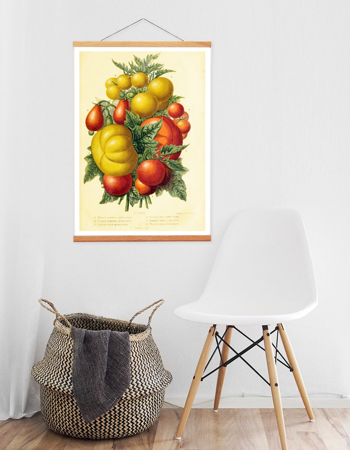 Kitchen Decor Vintage Wall Art and Wooden Poster Hanger - Etsy UK