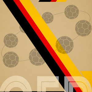 Germany Football Print - Germany Football Club Poster, Mid Century Art ...