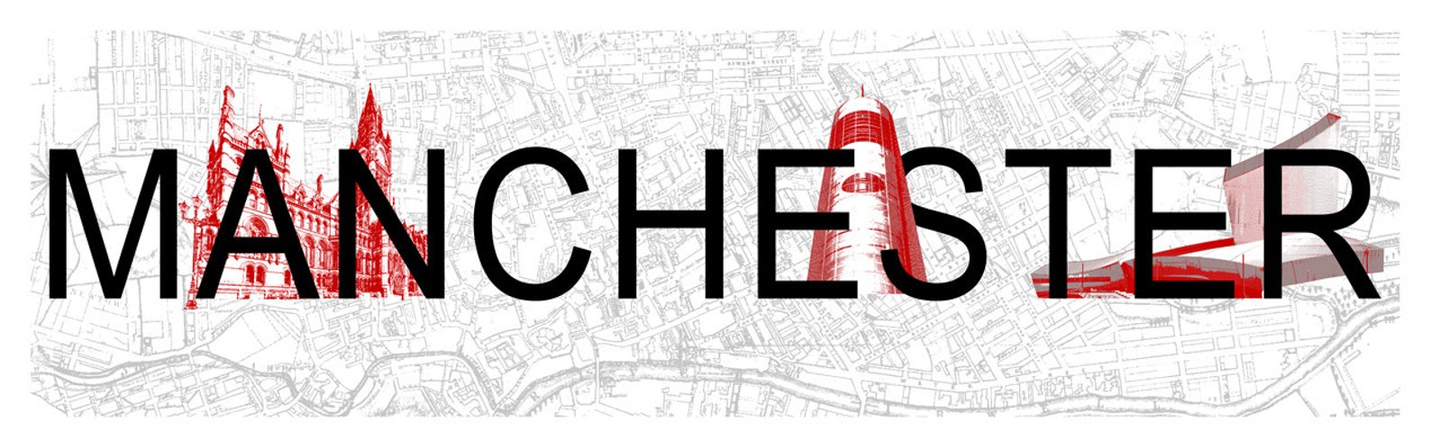 Framed Print Manchester City Typography Artwork Wall Art - Etsy UK