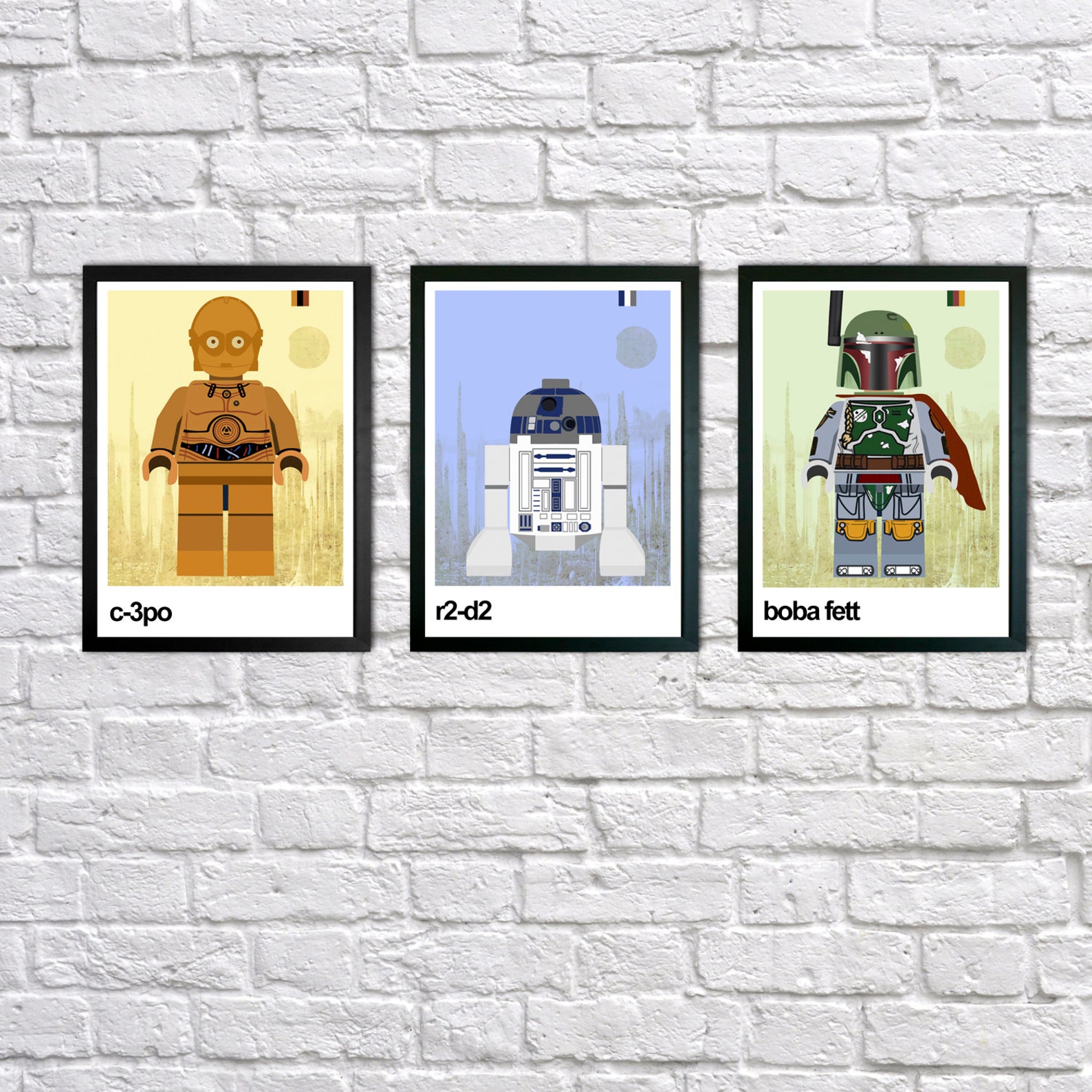 Framed Star Wars Set, Set of 3 Posters for Boy Bedroom, Star Wars ...