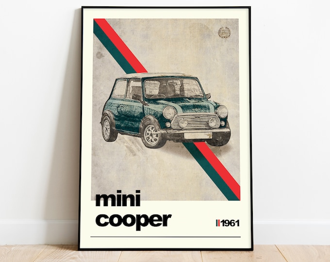 Mini Cooper Cars | Minimalist | Printable Set of 3 | Vehicle Poster ...
