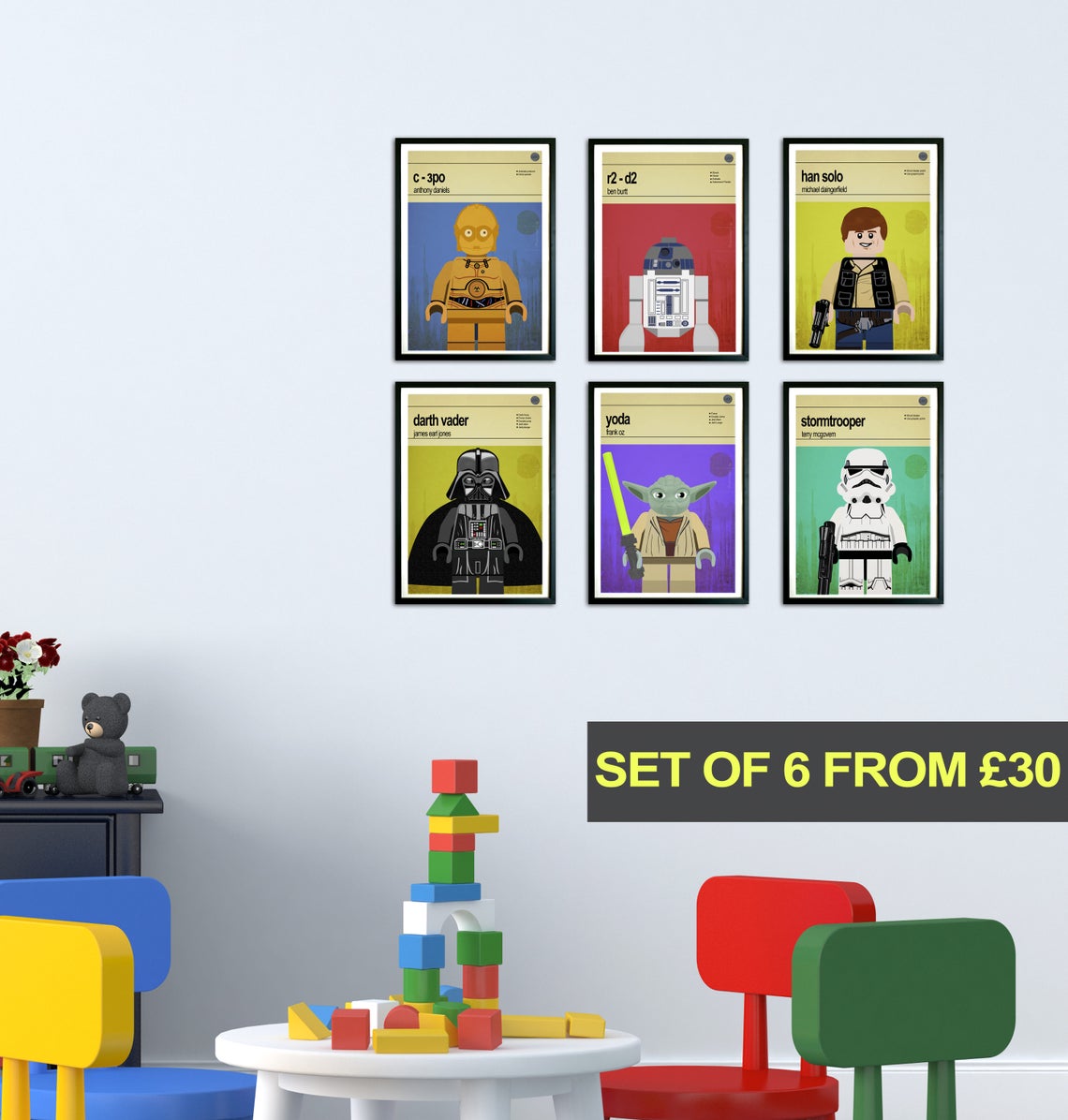 Star Wars Movie Poster Print Set Set of 6 Star Wars Print | Etsy