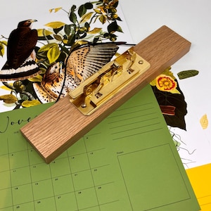 Wooden Calendar Hanger, Calendar Hanger for Your Office, Lever Clip ...