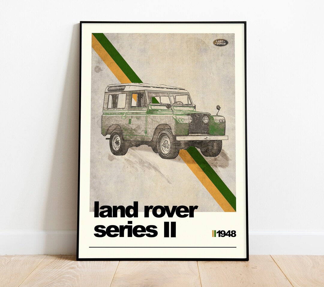 Land Rover Print, Gift for Dad, Car Poster, Land Rover Series II Poster ...