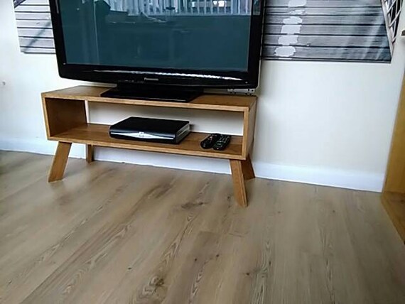 Hand crafted Solid oak retro tv unit/stand | Etsy
