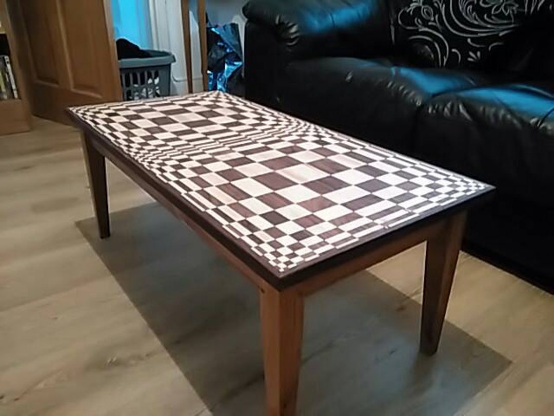 Checkered Coffee Table. - Etsy