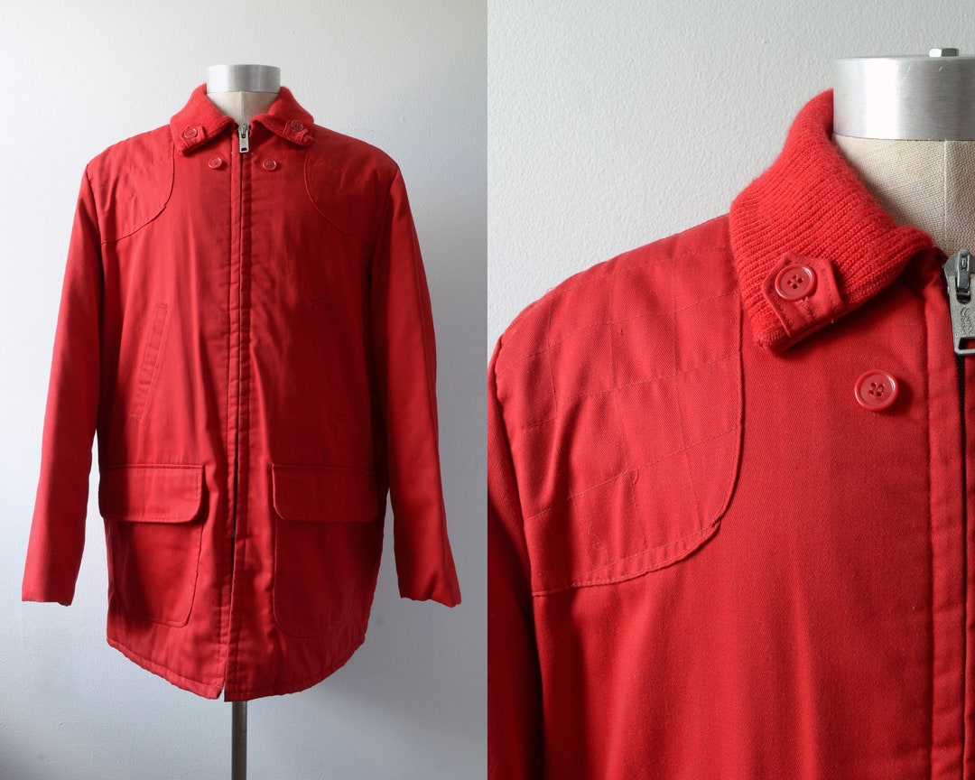 Vintage 1970s || 'backwoods' || Red Hunting Jacket With Recoil Pads and ...