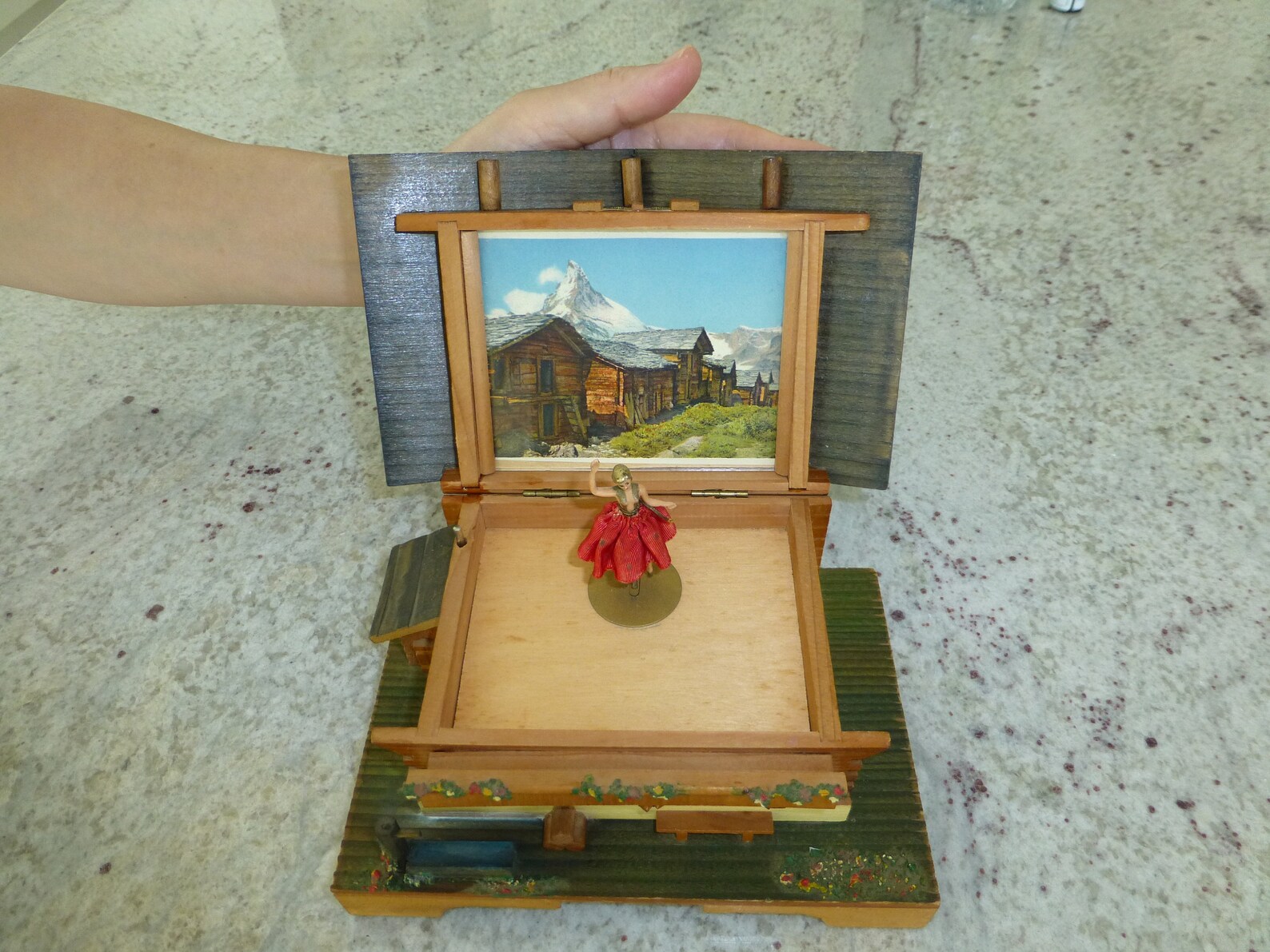 Vintage Swiss Reuge Dancing Ballerina Musical Box Automaton Fully ...