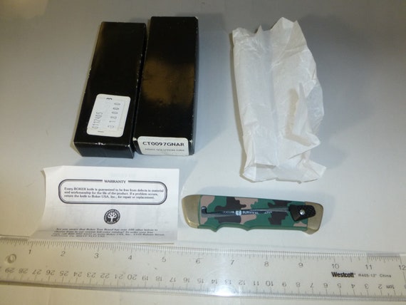 Rare Vintage Boker Matic German Made Knife Camouflage… - Gem