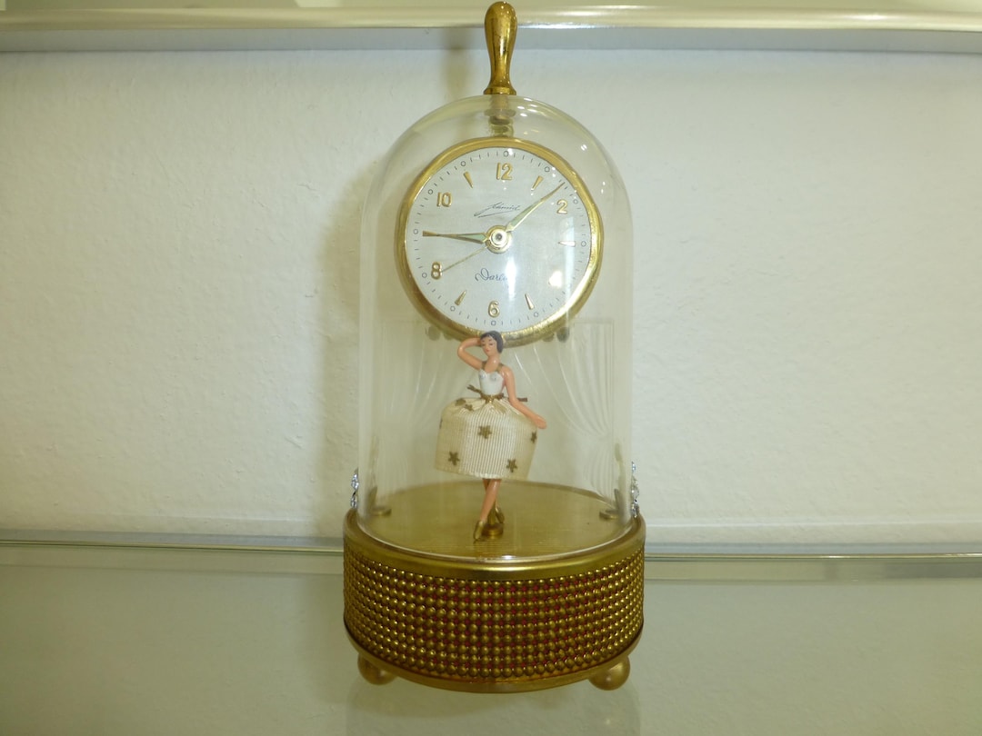 Vintage Reuge Ballerina Music Box Alarm Clock - Restored German ...