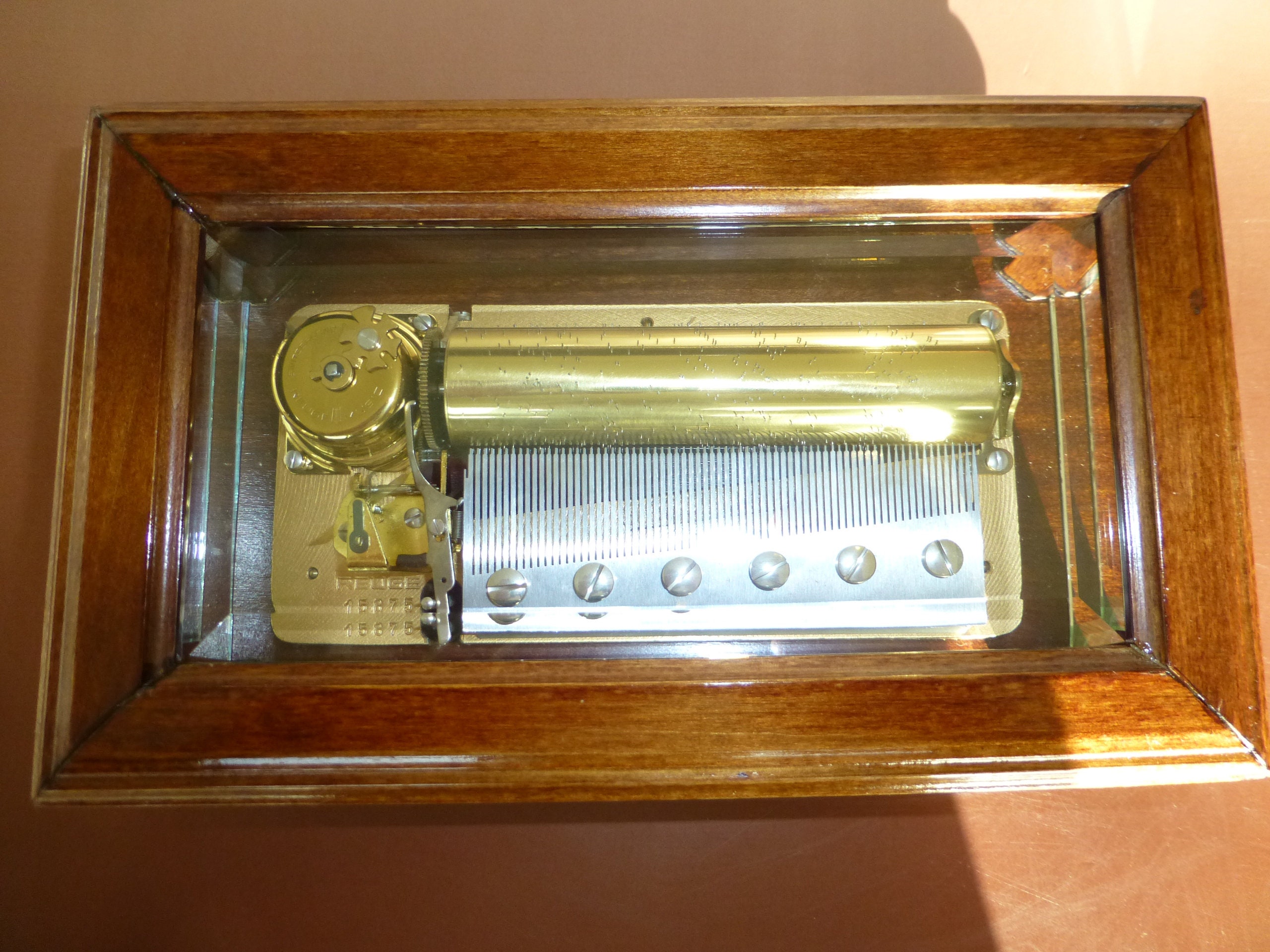 Vintage Reuge Music Box 72 / 3 Beethoven Edition Beautiful Wooden and ...