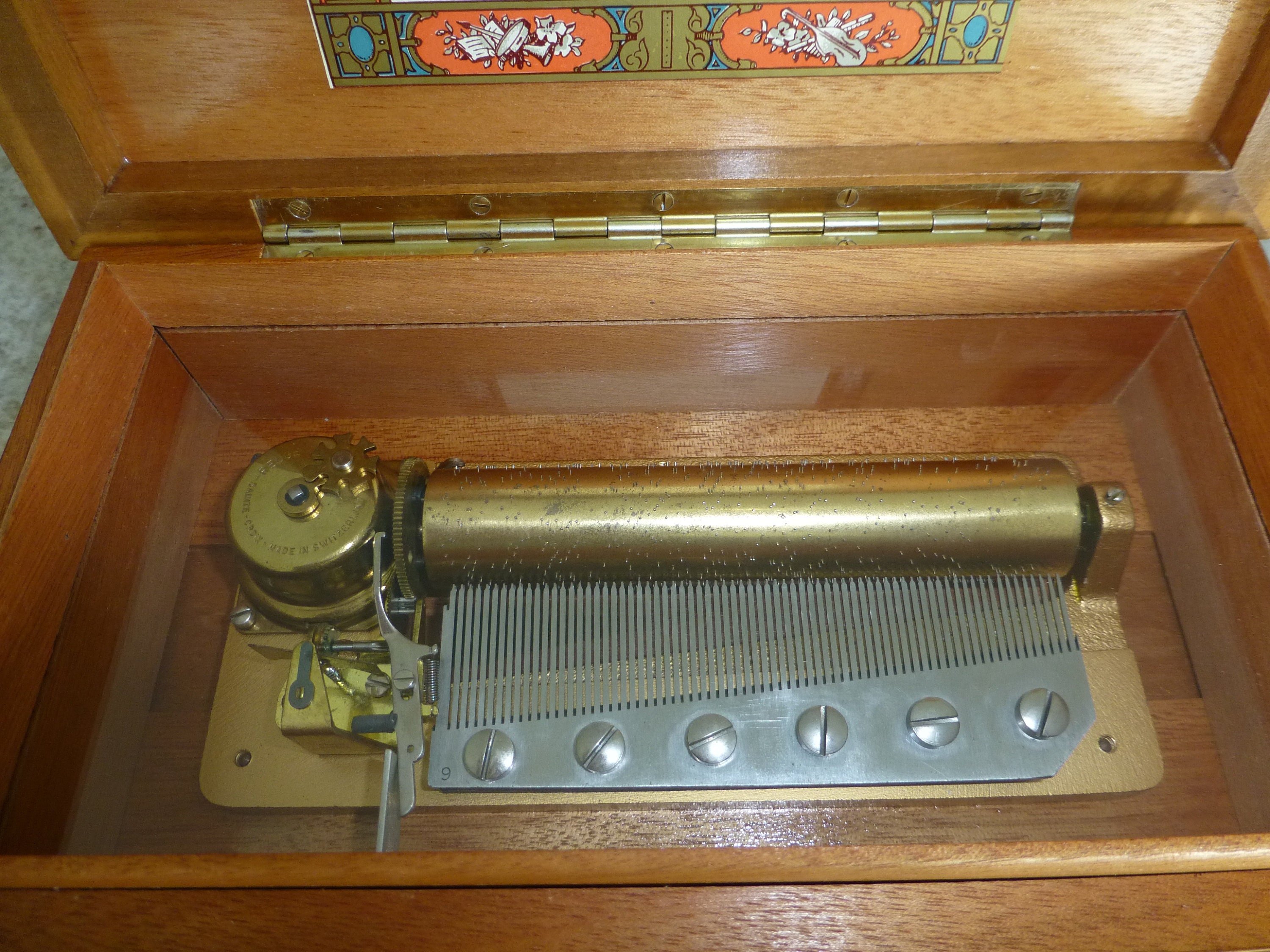 Vintage Swiss Reuge Music Box 72 Key Plays 3 Songs Minuet by Bach Gigue ...