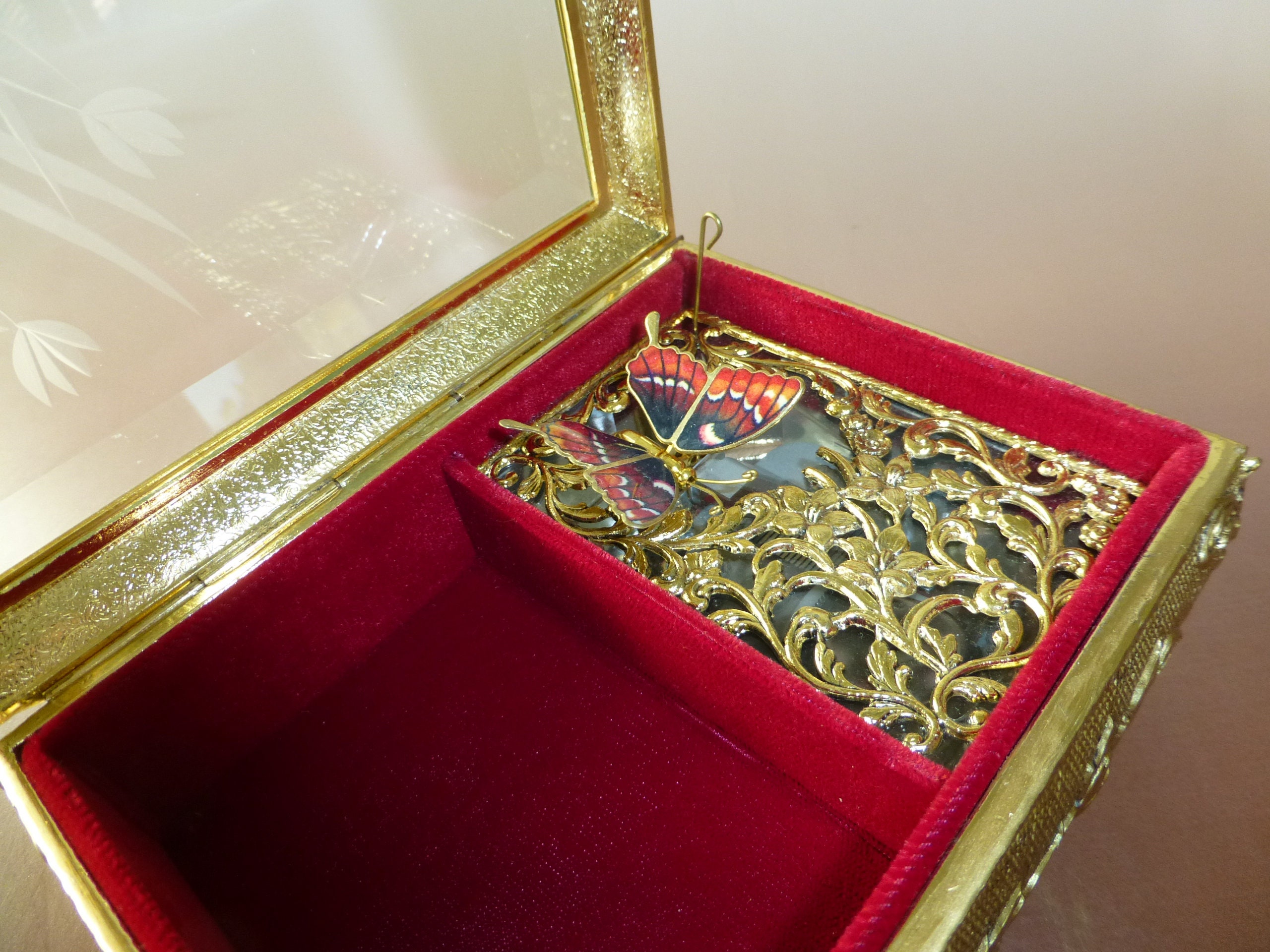 Vintage Enamel Butterfly Automaton Musical Jewelry Box (1970s) - Etsy