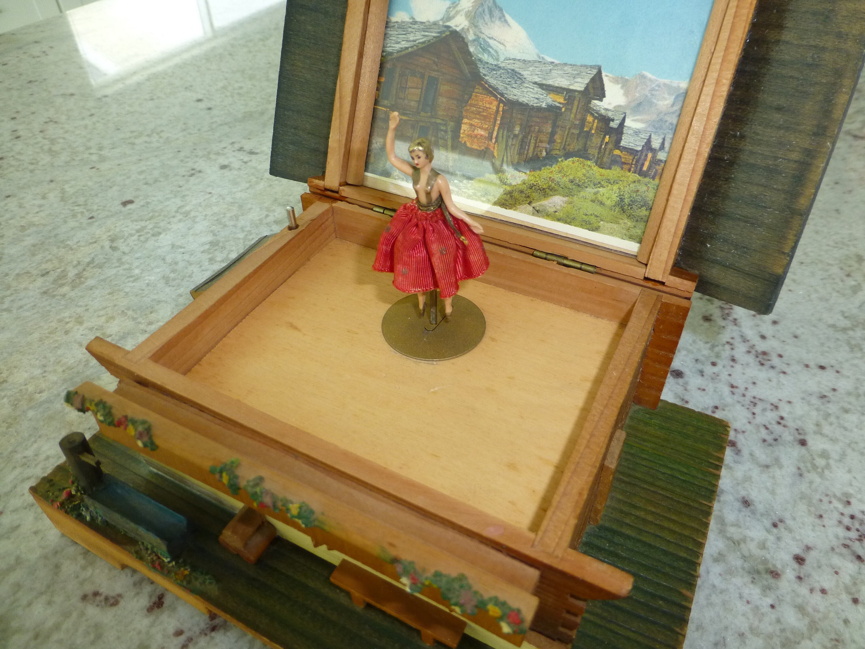 Vintage Swiss Reuge Dancing Ballerina Musical Box Automaton Fully ...