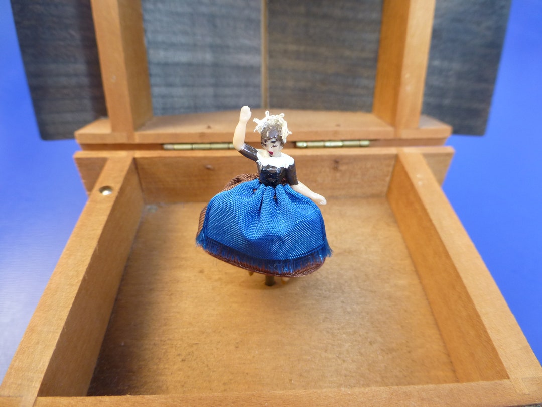 Vintage Swiss Reuge Dancing Ballerina Musical Box Automaton Fully ...